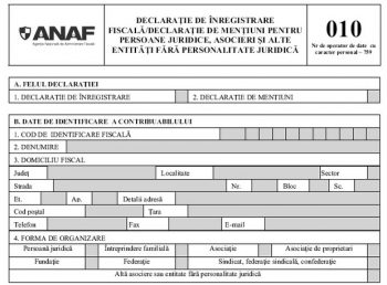 Anunt de la Fisc despre formularul 010 - Ziarul National